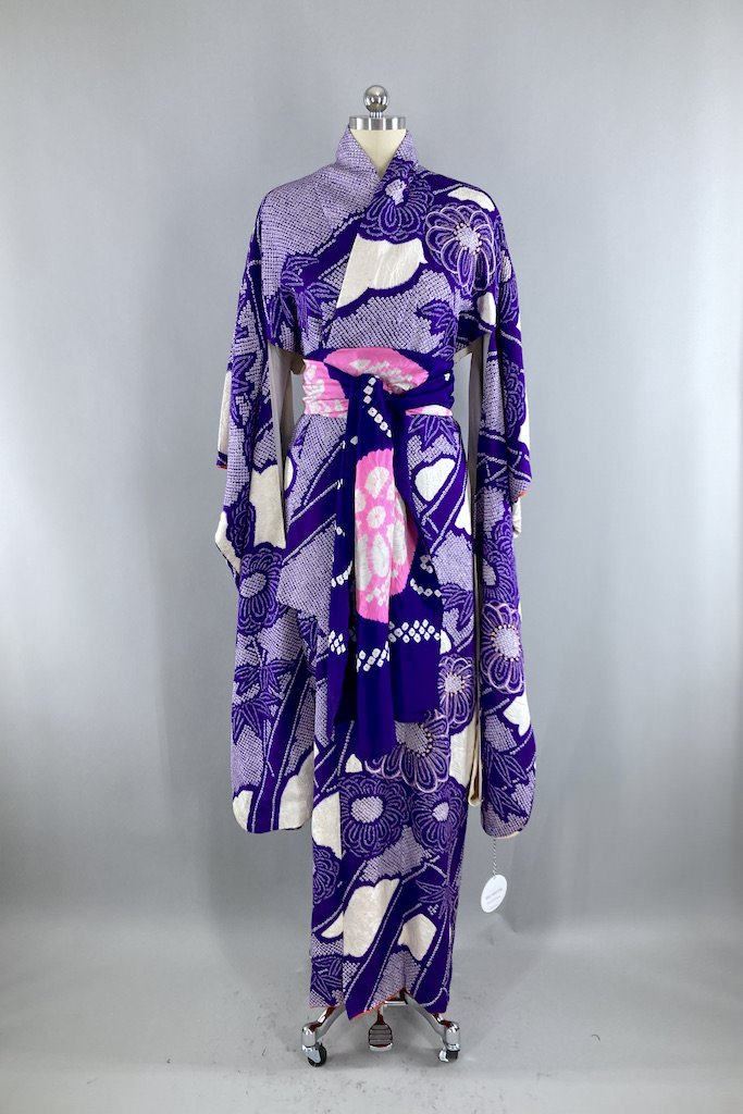 purple kimono pattern