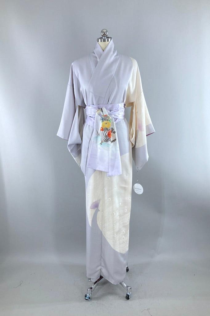 Vintage Lavender Peacock Kimono – ThisBlueBird