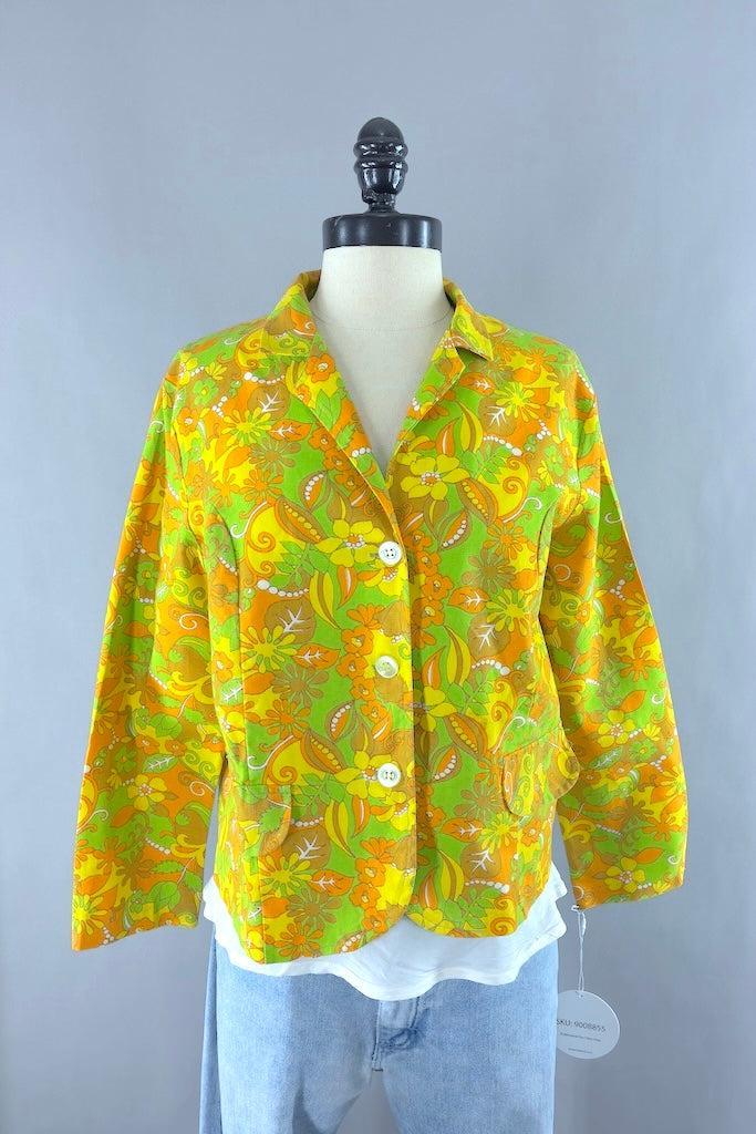 Vintage Mod Yellow Floral Jacket – ThisBlueBird