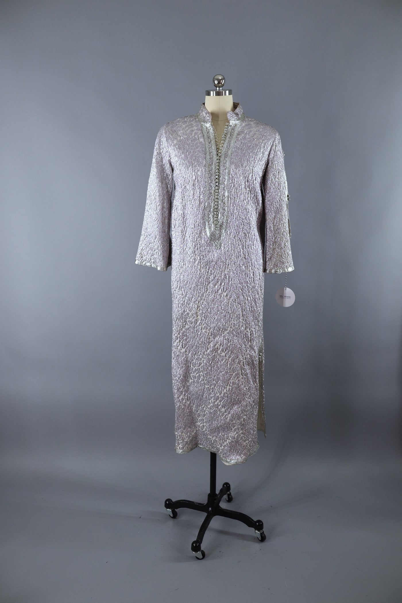 1960s Vintage Silver Moroccan Caftan Dress / Tangiers Au Chic ...