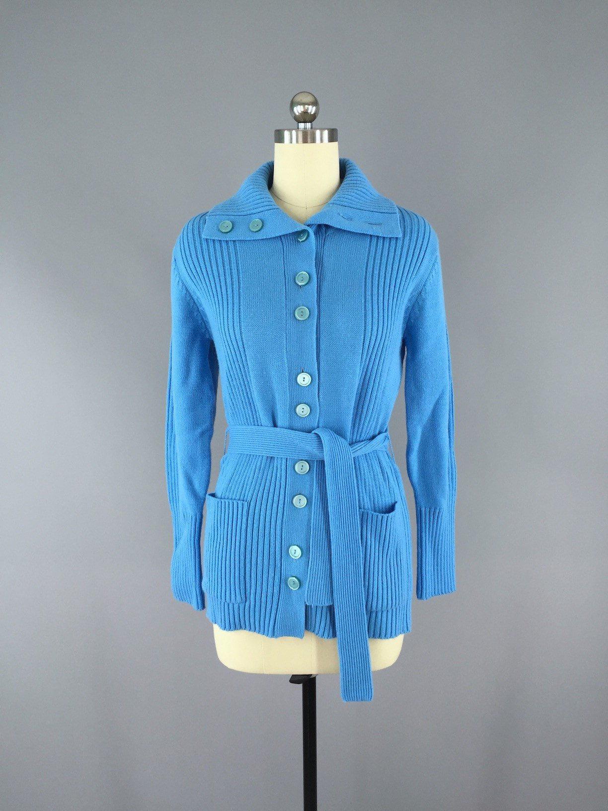 1970s Belted Sweater Cardigan by Donnkenny – ThisBlueBird