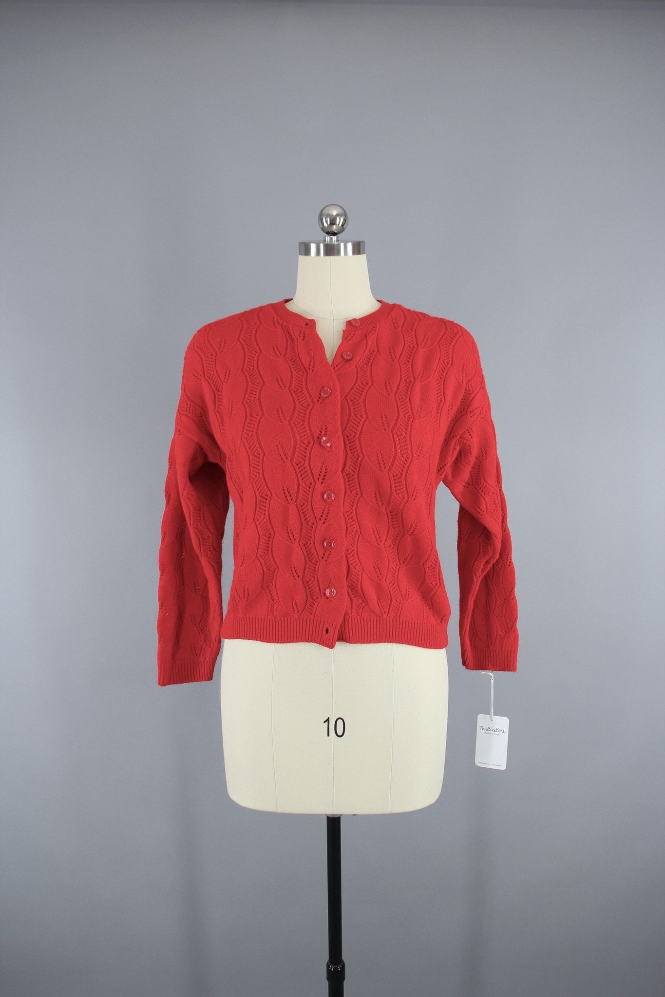 1970s Vintage Red Knitted Cardigan Sweater – ThisBlueBird