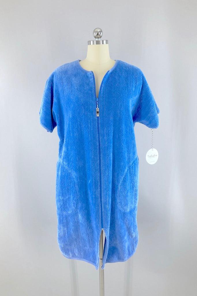 Vintage Bright Blue Chenille Robe – ThisBlueBird