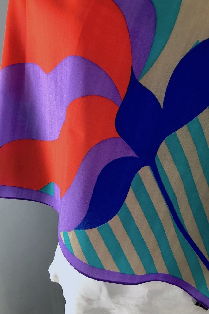 Vintage Liz Sinclair Floral Striped Scarf – ThisBlueBird