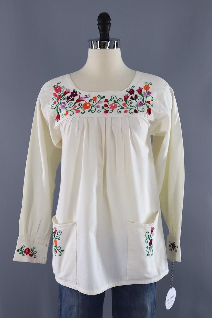 Vintage Mexican Embroidered Tunic – ThisBlueBird