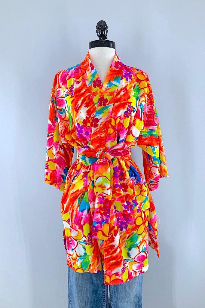 Vintage Neon Liberty House Robe – ThisBlueBird