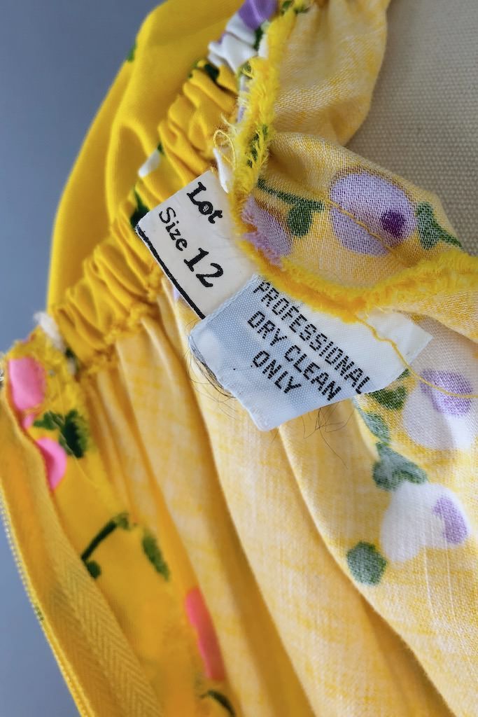 Vintage Preppy Yellow Floral Dress – ThisBlueBird