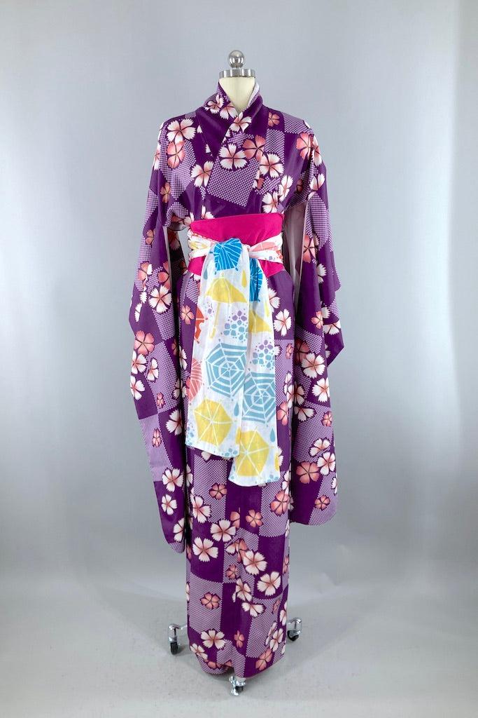 Vintage Purple Floral Furisode Kimono – ThisBlueBird