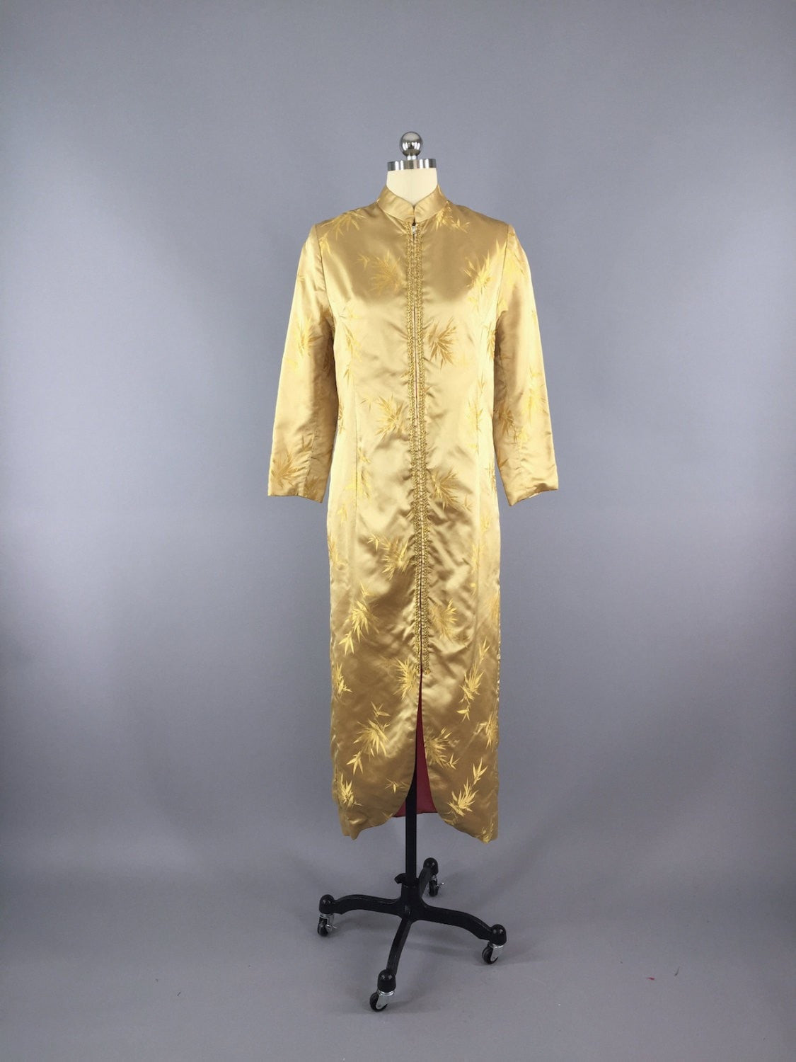 Vintage 1960s Gold Satin Maxi Coat Robe – ThisBlueBird
