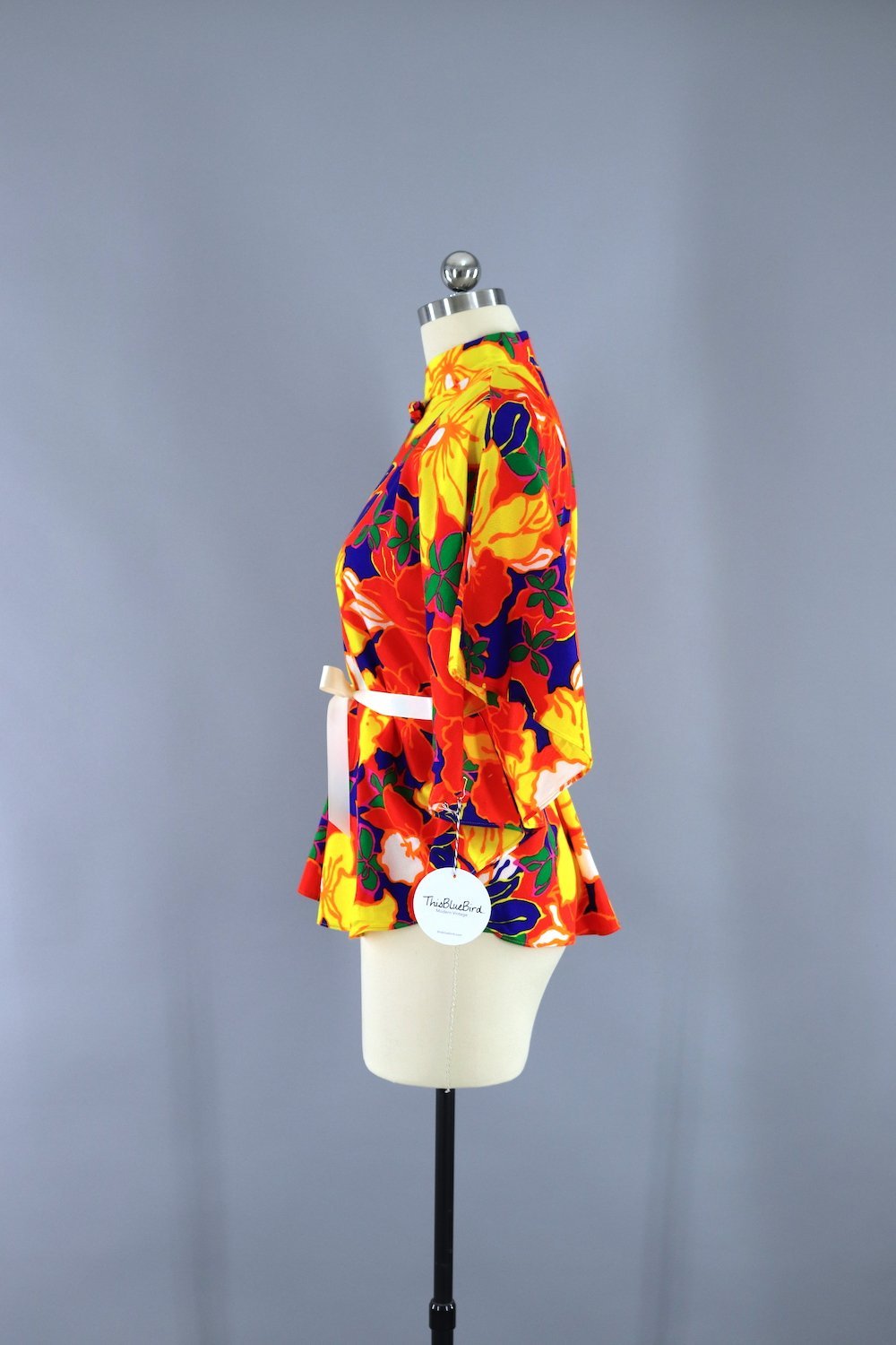 Vintage 1960s Hawaiian Shirt / Orange Neon Foral Print – ThisBlueBird