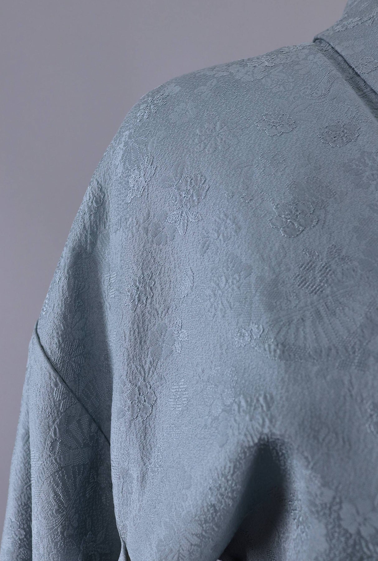 Vintage 1960s Silk Kimono Robe / Dusty Blue Damask – ThisBlueBird