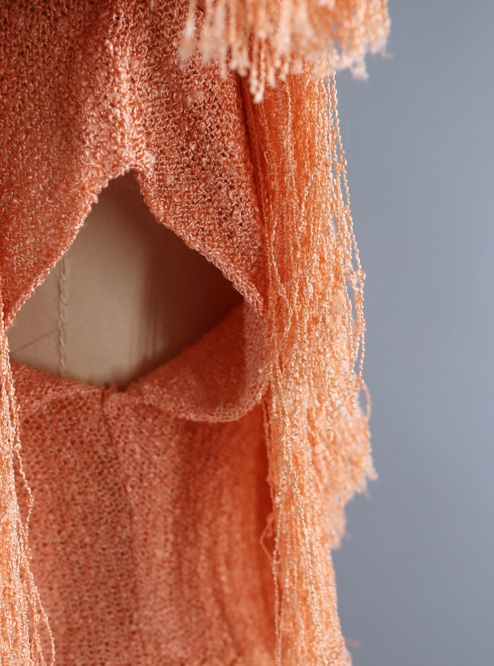 Vintage 1980s French Rags Fringed Dress / Apricot Orange – ThisBlueBird