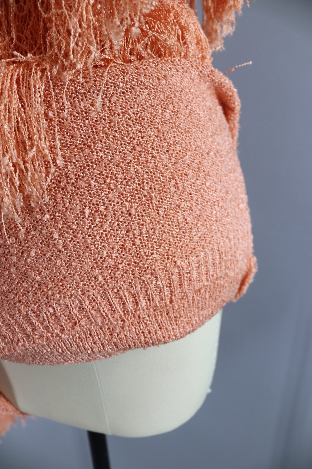 Vintage 1980s French Rags Fringed Dress / Apricot Orange – ThisBlueBird