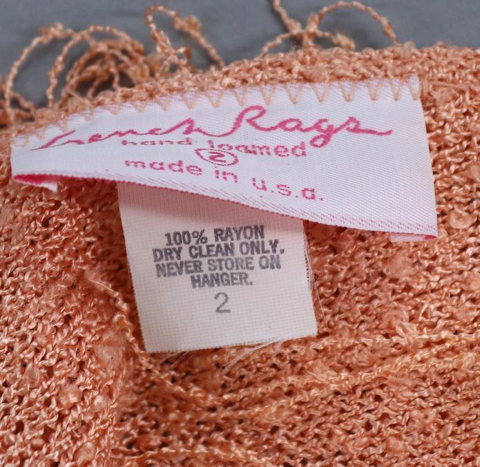 Vintage 1980s French Rags Fringed Dress / Apricot Orange – ThisBlueBird