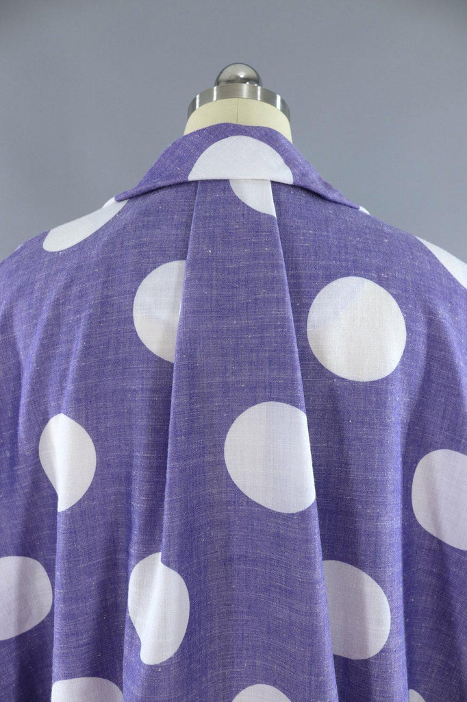 Vintage 1980s Puccini Day Dress / Periwinkle Blue Polka Dots – ThisBlueBird