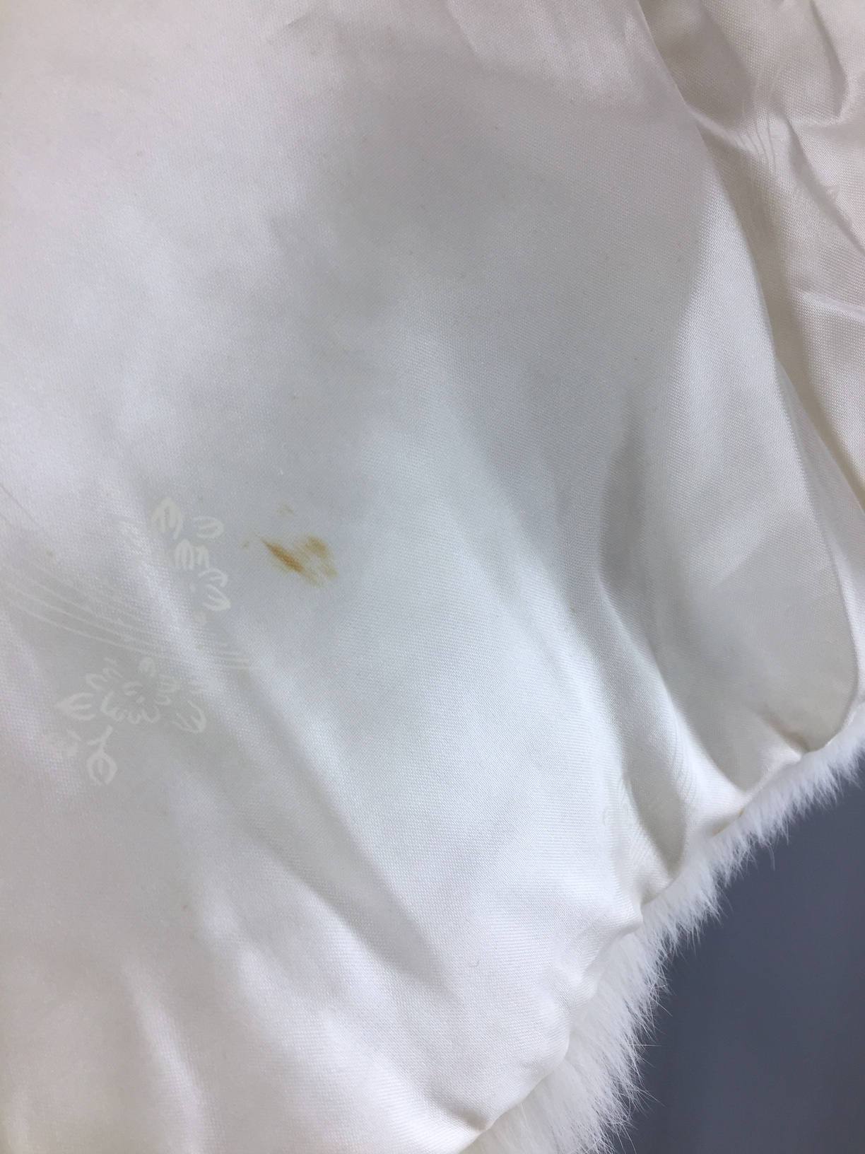 Vintage 1980s White Fur Stole / Rabbit Fur Shrug Wrap – ThisBlueBird