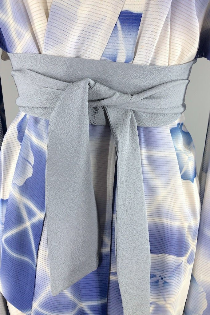Vintage Blue Morning Glory Silk Kimono Robe – ThisBlueBird