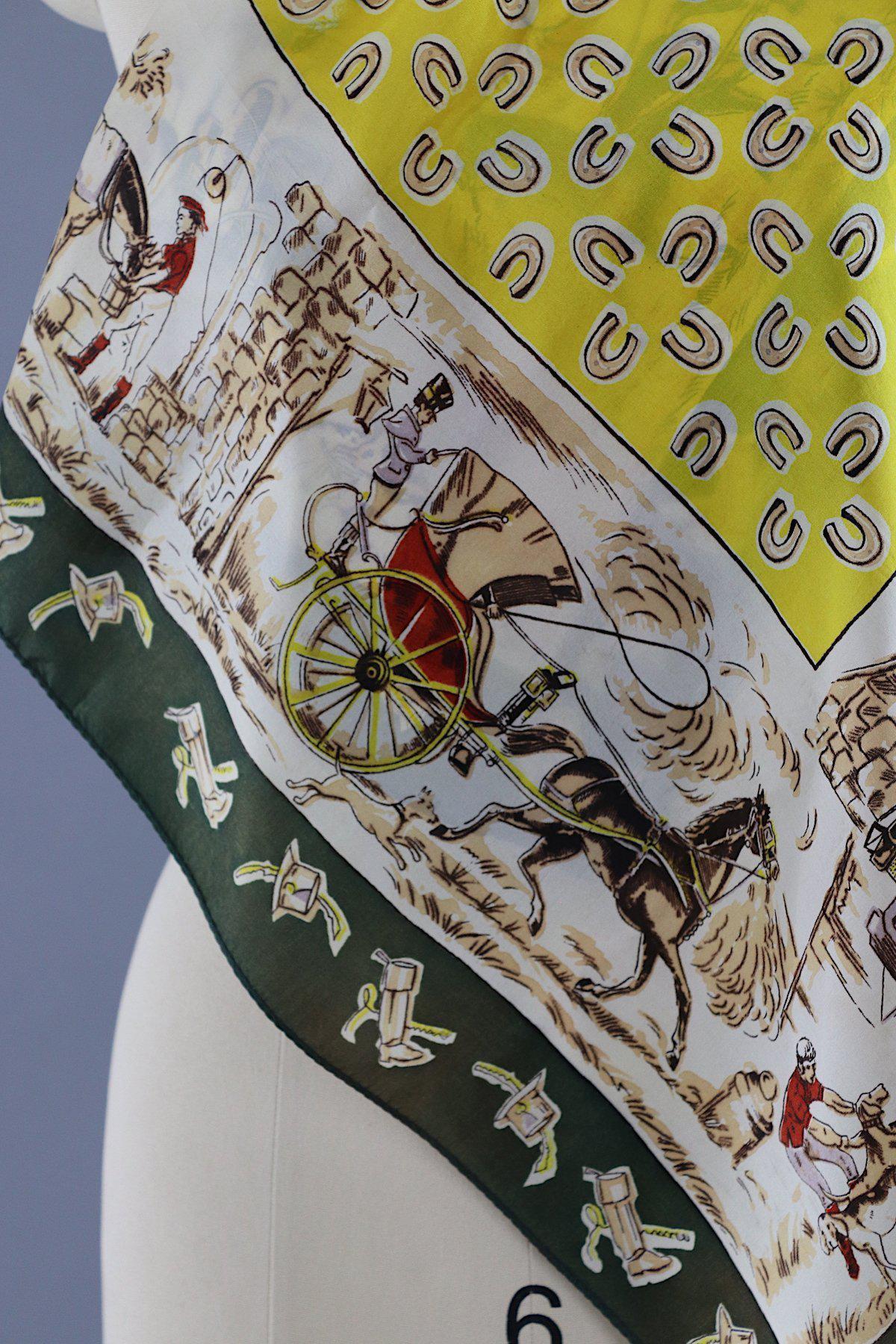 Vintage English Fox Hunting Theme Scarf – ThisBlueBird