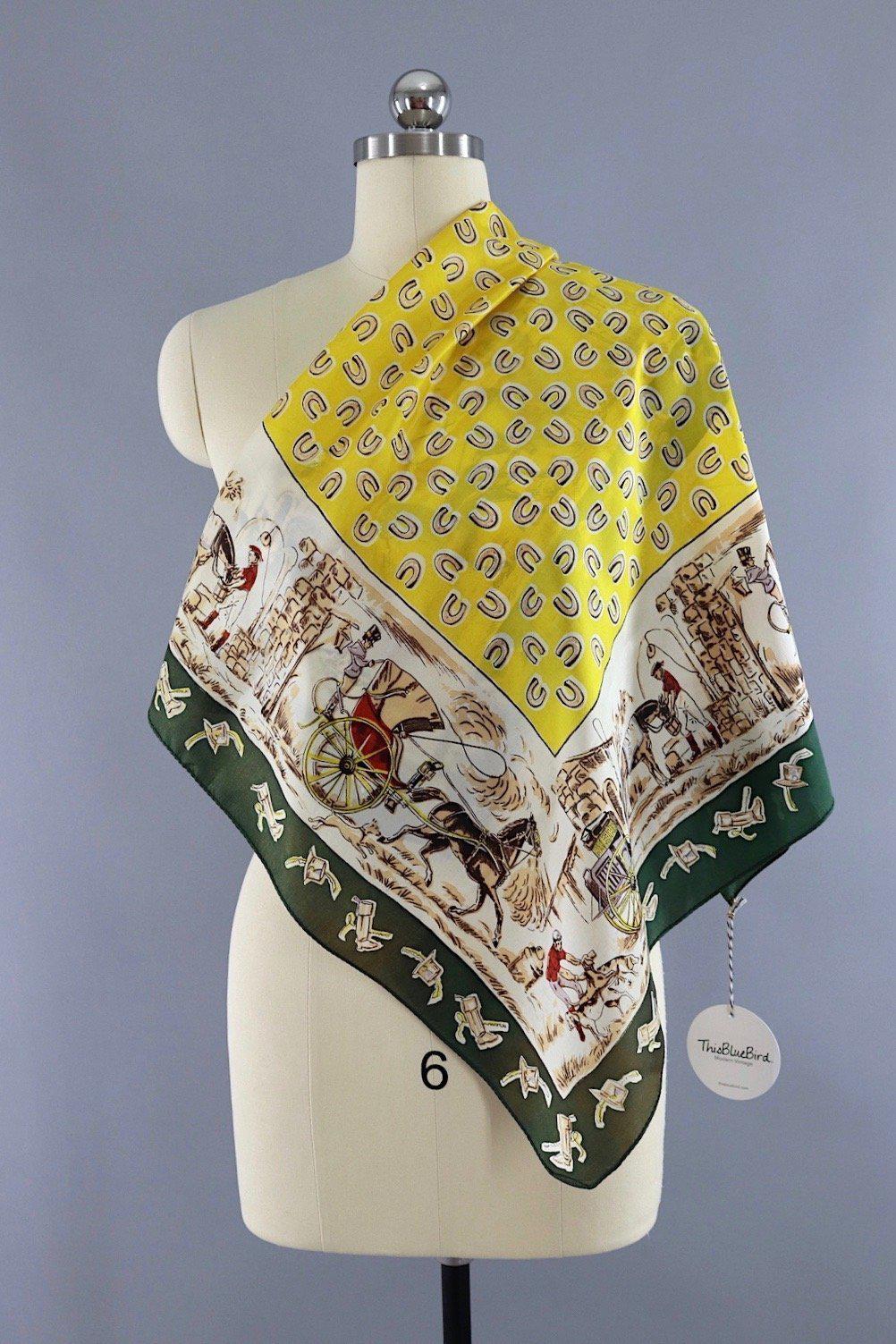 Vintage English Fox Hunting Theme Scarf – ThisBlueBird