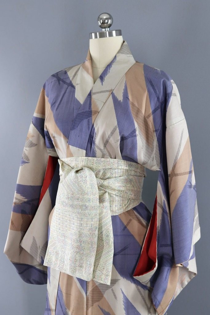 Vintage Ikat Silk Kimono Robe – ThisBlueBird