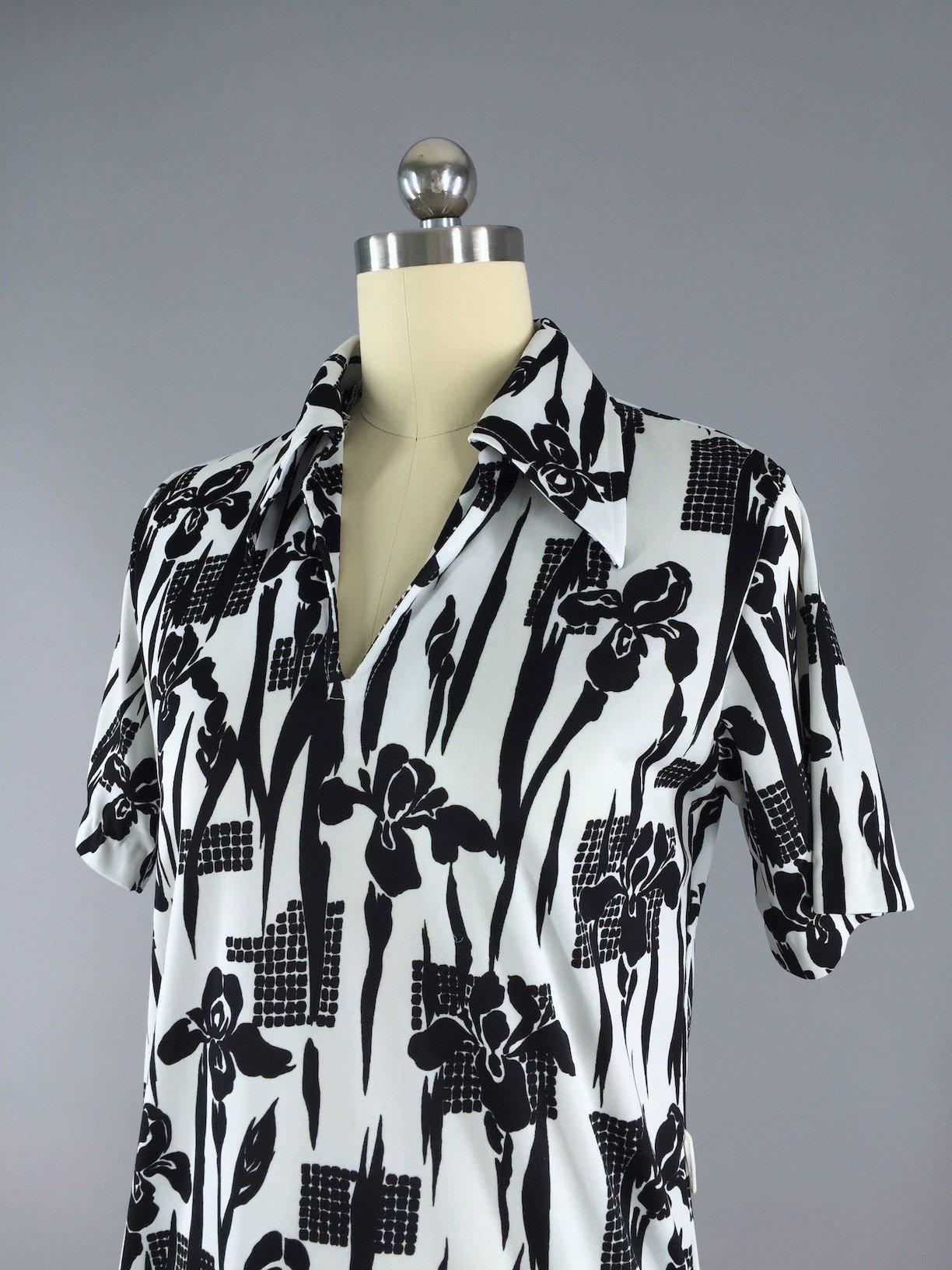 Vintage Polo Shirt / Iris Floral Print – ThisBlueBird