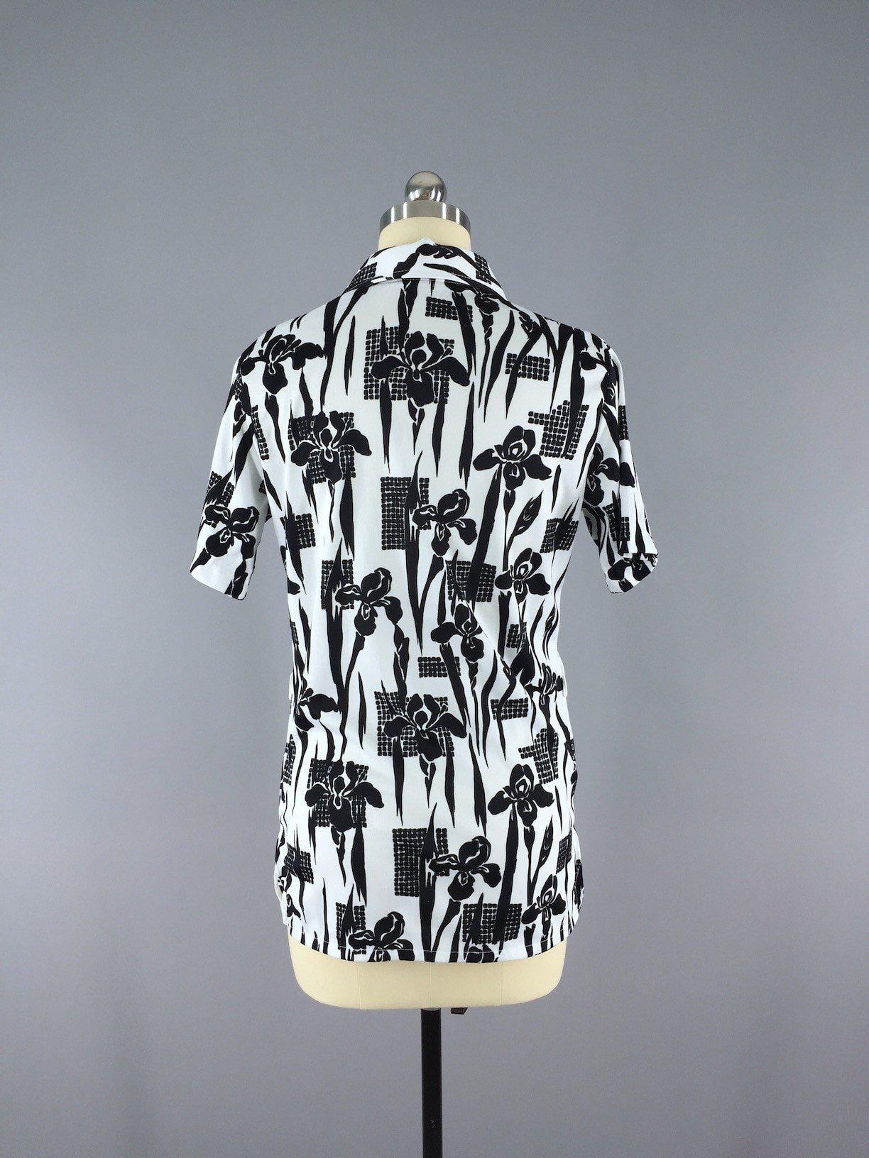 Vintage Polo Shirt / Iris Floral Print – ThisBlueBird
